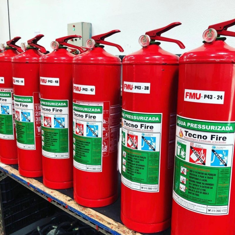 Extintor de incêndio de água pressurizada - Tecnofire